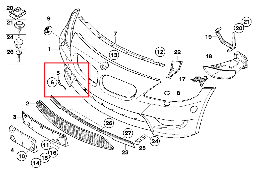 Painted or Primed Genuine BMW Front Tow Hook Cover Z4 M Roadster E85 E ...